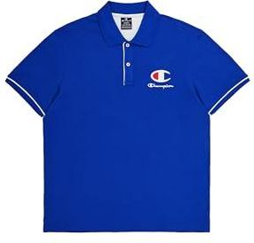 Champion Legacy Icons Plus Polo Gallery - S/S Crewneck, Bleu électrique, Medium Hommes