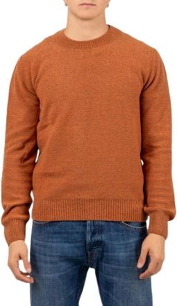 Gran Sasso Pull &agrave; col rond - Homme - Pulls - Orange - Taille: S