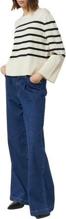 Comma Strickpullover geringelt, Rundhals