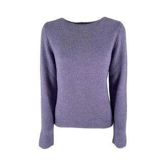 La Fileria Maglia Girocollo Melange - Femme - Pulls - Violet - Taille: 38 FR