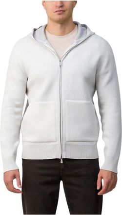 Eleventy Homme, Sweatshirts et sweats &agrave; capuche, Beige, Taille: L Hooded Sweater Full Zip