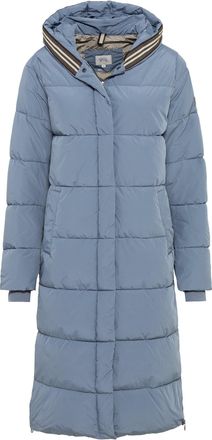 Camel Active Damen Langer Puffermantel aus recyceltem Polyester Hellblau, womenswear-48