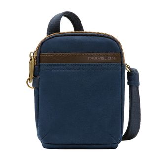 Travelon Mini-Umh&auml;ngetasche, Diebstahlschutz, Motiv Kurier, Umh&auml;ngetasche, navy, 4.5 x 6.5 x 1.75, Mini-Umh&auml;ngetasche mit Diebstahlschutz