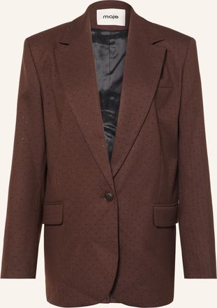 Maje Blazer Mit Schmucksteinen braun