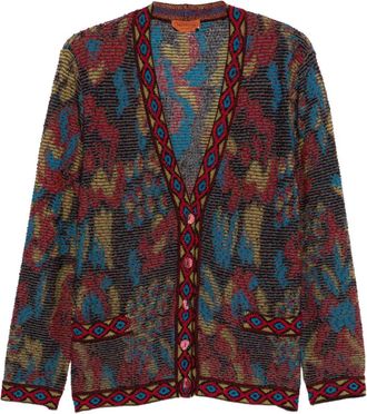 Missoni cardigan à fleurs (années 1990) - Rouge