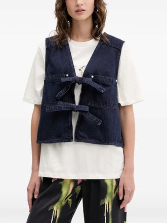 Stine Goya bow-detail top - Blau