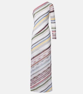 Missoni Robe Zigzag longue asym&eacute;trique