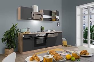 Respekta Merle Meuble de Cuisine en Bois Gris 220 cm