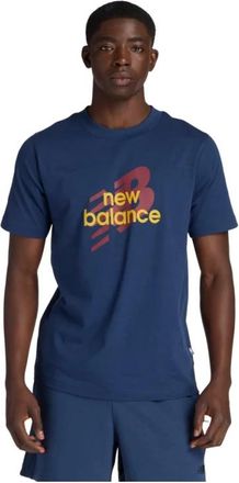 New Balance Homme, Tops, Bleu, Taille: XL Anglar Logo T-shirt