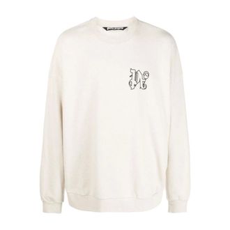 Palm Angels Herren, Sweatshirts & Hoodies, Beige, MGr&ouml;&szlig;e