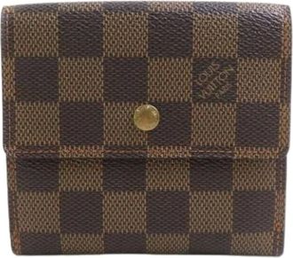 Louis Vuitton Portefeuille Pliable Vintage Damier Canvas Pre-owned - Femme - Pre-owned - Brun - Taille: ONE Size
