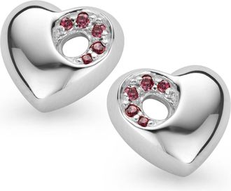 Orphelia Damen-Ohrstecker 925 Sterling Silber Zirkonia rot ZO-5020