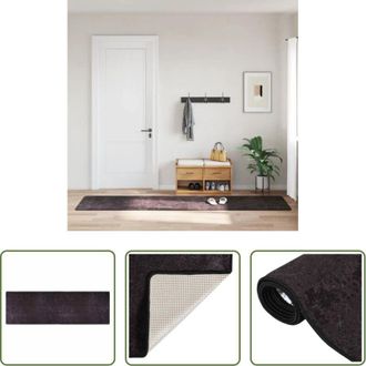 vidaXL vidaXL Rutschfest - Teppich Waschbar 80x300 cm Anthrazit