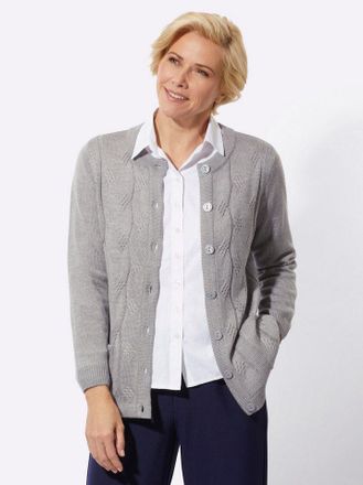 Witt Strickjacke Strickjacke Langarm Zopfmuster