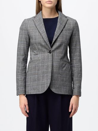 Circolo 1901 Blazer droit en coton &agrave; motif Prince de Galles