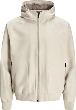 Jack & Jones Jack & Jones JJEJAXON Bomber Noos Veste Courte pour Homme, Moonbeam, Taille M, Beige Clair, M