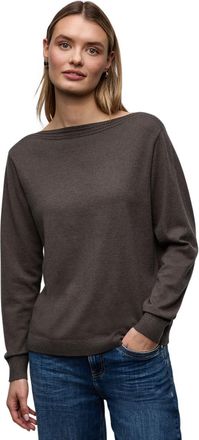 Street One Basic U-Boot Pullover Rustic Brown Mel. 34