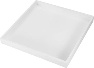 Dioche Plateau R&eacute;sine Blanc Rond Kleines Quadratisches Tablett Keramik Holz Wei&szlig; Mehrzweck-Desktop-Aufbewahrungs-Organizer Valet-Tablett f&uuml;r Schmuck, Lebensm