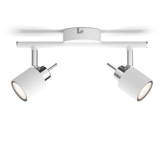 Philips Meranti 2-er Deckenspots (35 W), elegante Deckenleuchte mit zwei flexiblen Spots, GU10 Leuchte ohne Leuchtmittel, wei&szlig;