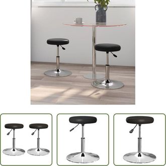 vidaXL K&uuml;chenstuhl - Esszimmerst&uuml;hle 2 Stk. Schwarz Kunstleder