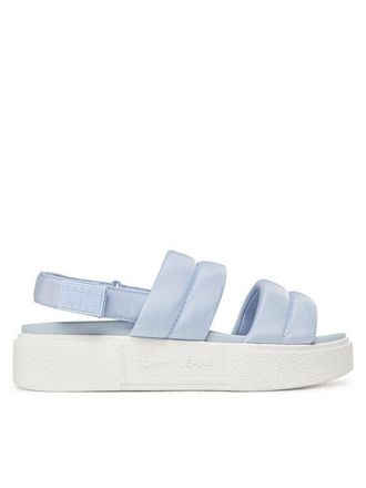 Tommy Jeans Sandalen Tjw Flatform Sandal EN0EN02802 Himmelblau