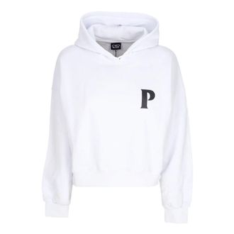 PROPAGANDA Pyromantics Croptop Hoodie - - Sweatshirts & Hoodies - Damen - Wei&szlig; - S