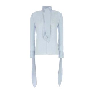 Givenchy Bluse mit Schleifen in Monogramm 72 Jacquard - - Blouses & Shirts - Damen - Blau - S