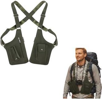 Generic Sac &agrave; &eacute;paule double pour homme avec poche sous le bras, portefeuille en cuir PU, bandouli&egrave;re discr&egrave;te, poche multi-espaces, sac anti-vol, porte-&eacute;tui p