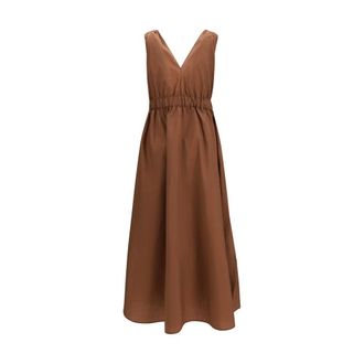 Brunello Cucinelli Womens Brown Polyamide Casual Dress