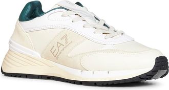 Emporio Armani Beige Leather Calf Sneaker - Beige