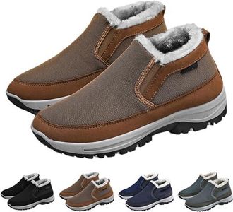 Generic Bottes de neige chaudes pour homme - Bout large - L&eacute;g&egrave;res - Antid&eacute;rapantes - Doublure thermique en fourrure - Soutien de la vo&ucirc;te plantaire - Bottes c