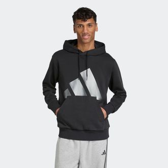 adidas Kapuzensweatshirt ADIDAS SPORTSWEAR HOLIDAY 3S HOODIE, Herren, Gr. XXL, schwarz, Obermaterial: 70% Baumwolle, 30% Polyester, normal, Rundhals, angeset