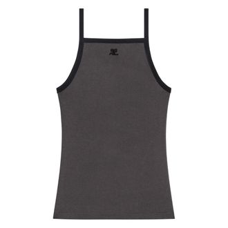 Courr&egrave;ges Femme, Tops, Gris, Taille: 42 FR D&eacute;bardeur Contrast&eacute;