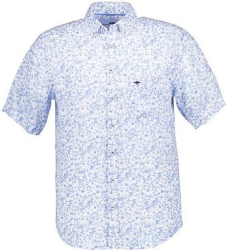 Fynch-Hatton Fynch-Hatton Herren Kurzarmhemd blau gemustert