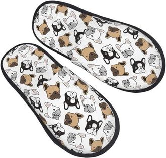 Generic Pantoufles Hommes Imprim&eacute; Bouledogue fran&ccedil;ais Antid&eacute;rapant Chaussons pour Homme Classiques L&eacute;g&egrave;re Pantoufles Maison Adulte Homme M