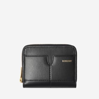 Burberry Womens Leather Wallet Black Calfskin & Purses
