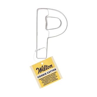 Wilton Cookie Cutter Letter P: Keksausstecher Edelstahl, Ausstecher Set f&uuml;r Keks, Pl&auml;tzchen: Ausstechformen Zahlen und Buchstaben - 8 cm