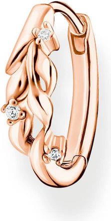 Thomas Sabo Thomas Sabo Einzel Creole Blätter mit Steinen vergoldetes Silber CR681-416-14