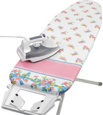 Maximex Blitz-B&uuml;geltischbezug BL&Uuml;TENPRACHT, Dampfb&uuml;gelgeeigneter B&uuml;gelbrettbezug mit Gegenb&uuml;geleffekt, Baumwollbezug mit hitzereflektierender Aluminium-Beschi