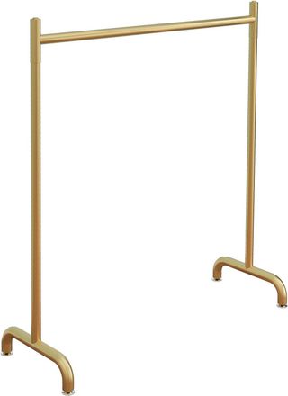 Generic Schlichte, Goldfarbene Metall-Kleiderst&auml;nder f&uuml;r Bekleidungsgesch&auml;fte, Moderne Garderobenst&auml;nder, freistehend zum Aufh&auml;ngen von Kleidung, Stabiler Kle