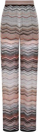 Missoni Femme, Pantalons, Multicolore, Taille: 34 FR Pantalon Large en Viscose Lam&eacute; Chevron avec Sequins