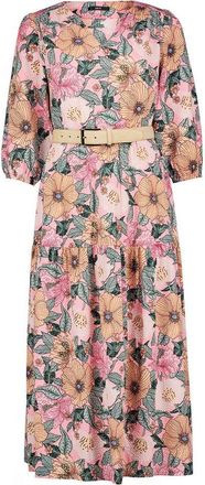Zero Maxikleid Damen mit Blumenprint G&uuml;rtel