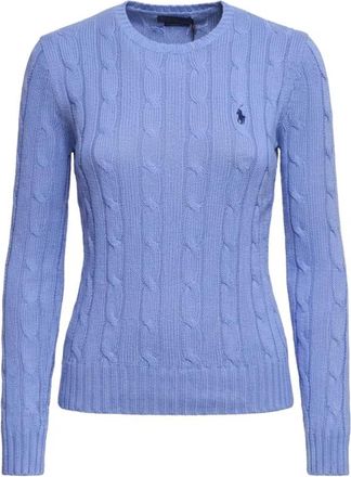 Polo Ralph Lauren Femme, Pulls, Bleu, Taille: 42 FR Maille Ras du Cou