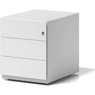 Bisley Rollcontainer Note mit Griffleiste, 3 Universalschubladen, Metall, 696 Verkehrswei&szlig;, 56.5 x 42 x 49.5 cm