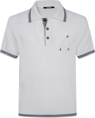 Jacquemus Homme, Tops, Blanc, Taille: S Le Polo Voilier