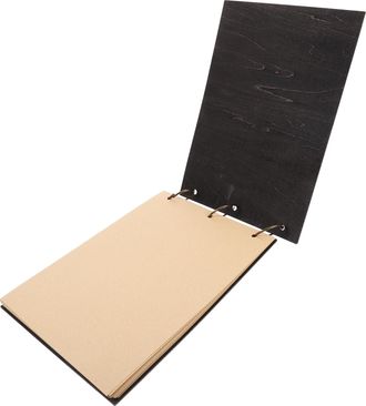 Hemobllo Personalisiertes Holz Hochzeitsgästebuch mit DIY Gravur Vintage aus Papier und Holz Langlebiges Erinnerungsgästebuch für Hochzeit Individuelles Signie