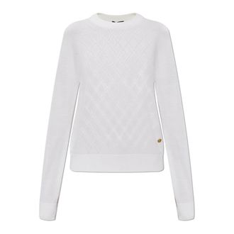 Balmain Rundhalspullover - - Knitwear - Damen - Wei&szlig; - M