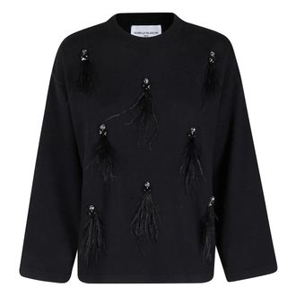 Isabelle Blanche Rundhals-Strickware - - Knitwear - Damen - Schwarzk - XS