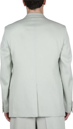 Lanvin Single-Breasted Boxy Wool Jacket - Green