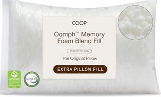 Coop Home Goods Kreuzschnitt-Memory-Foam - mitteldichte Kissenf&uuml;llung 0,9 kg Sack - Nachf&uuml;llpackung zum individuellen Gestalten Ihres Premium-Kissens - Greenguard Gol